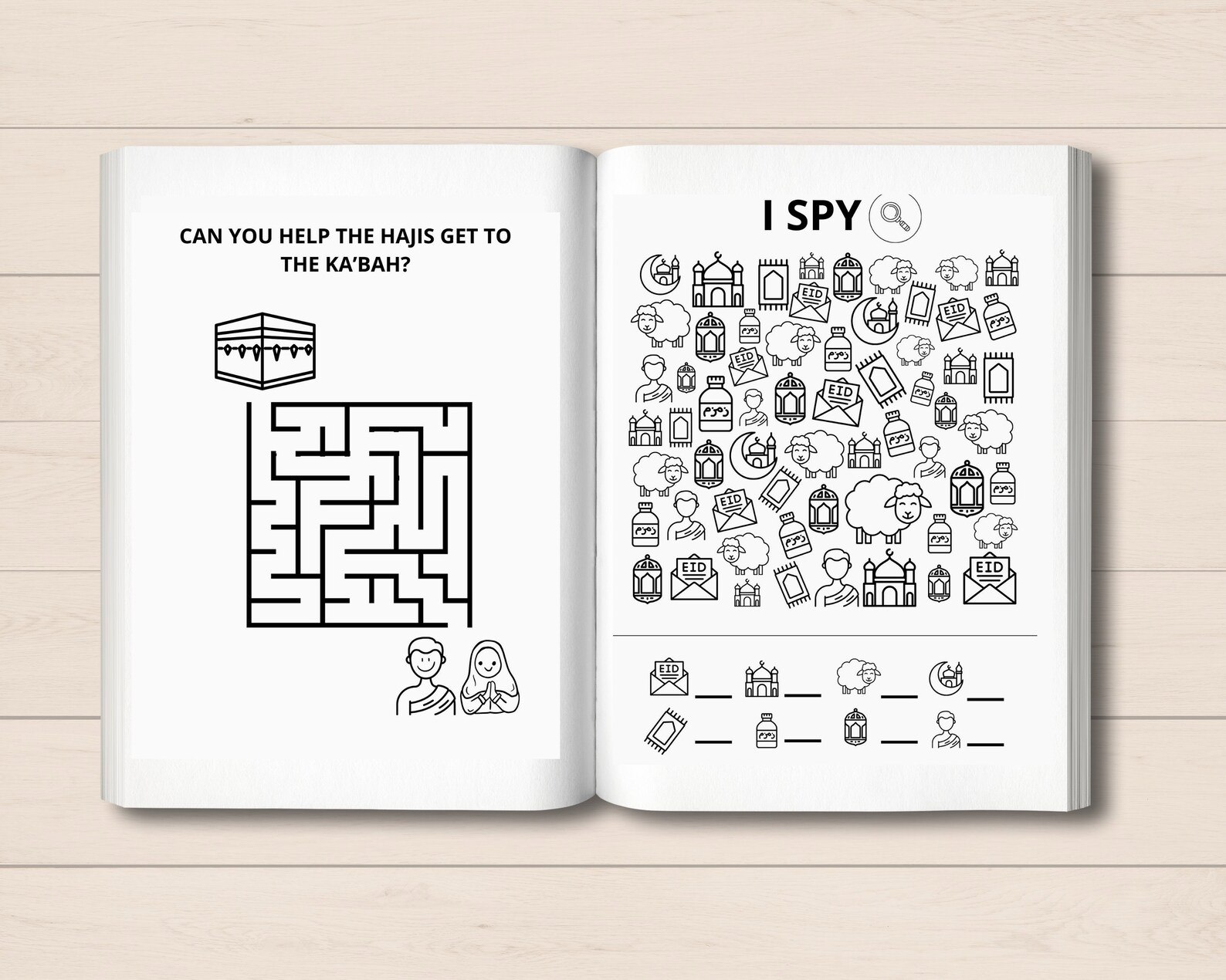 Eid Ul Adha Activity Book Printable, Eid Activity Printable, Hajj Kids ...