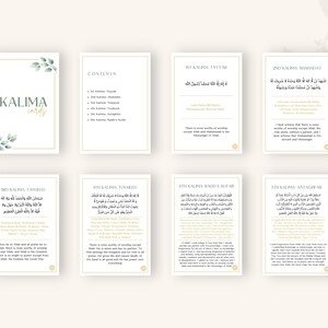 Kalima Flashcards, Digital Kalma Cards, the Six Kalimas, Kalima of ...