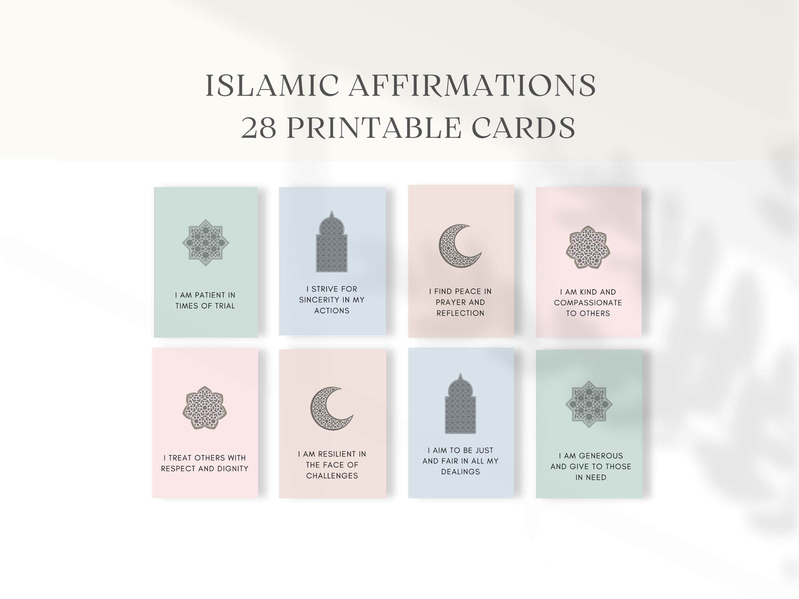 Islamic Affirmation Cards, Muslim Affirmations, Islamic Printables ...