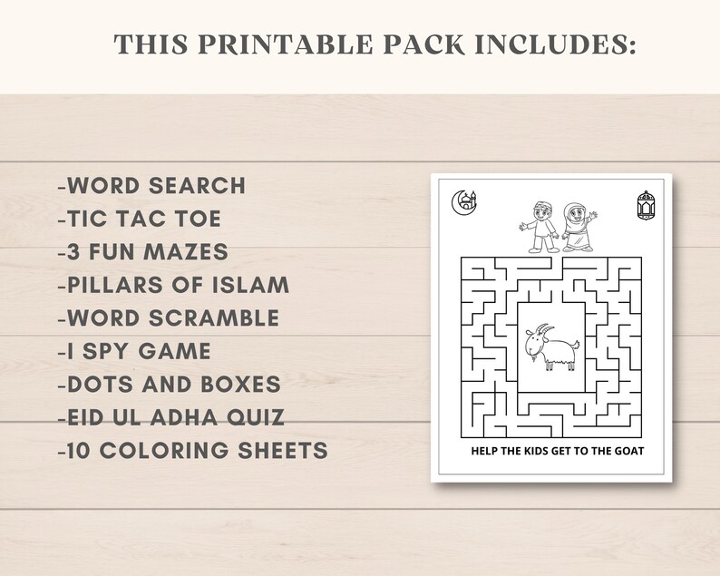 Eid Ul Adha Activity Book Printable Eid Activity Printable - Etsy