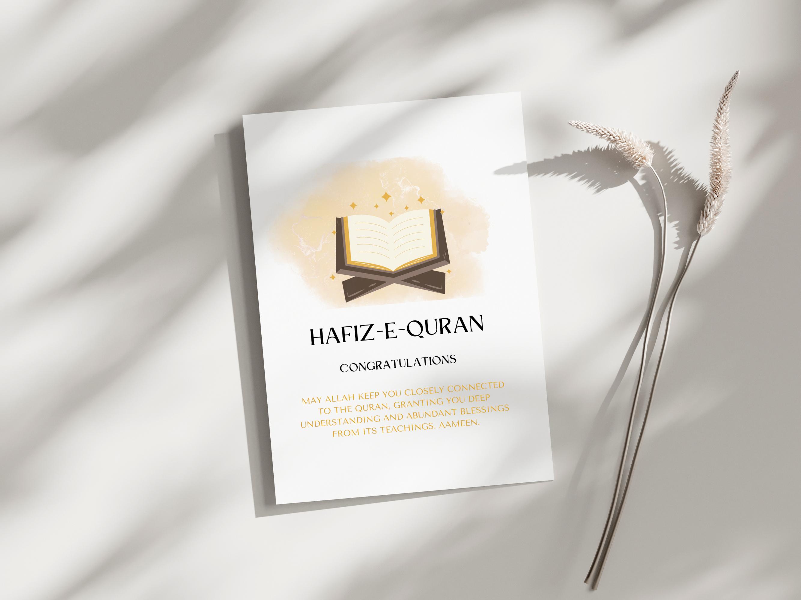 Quran Hifz Card, Hifdh Quran Card, Hifz Completion, Quran Memorisation ...