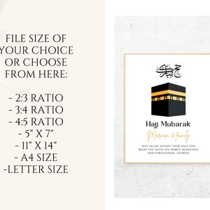 Personalised Hajj Gift, Hajj Mubarak Gift, Hajj Mubarak PDF, Hajj ...