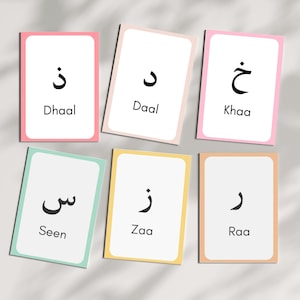 Arabic Alphabet Flashcards, Arabic Alphabet, Arabic Flashcards ...