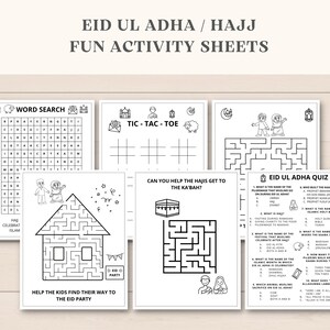 Eid Ul Adha Activity, Eid Activity Printable, Hajj Kids Activity, Eid ...