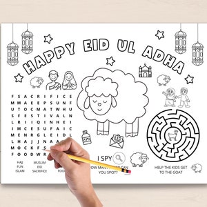 Eid Ul Adha Placemat Printable, Eid Al Adha Activity, Eid Ul Adha ...