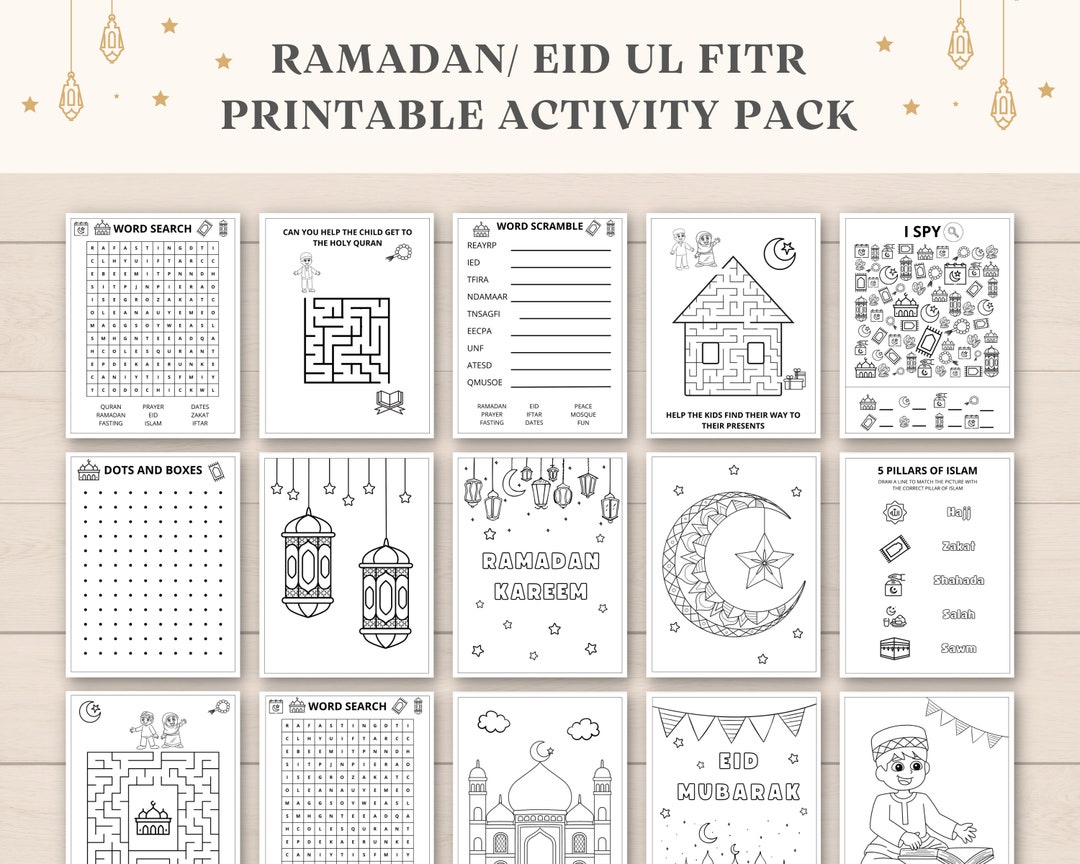 Ramadan Activity Printable Eid Activities Ramadan Activity - Etsy
