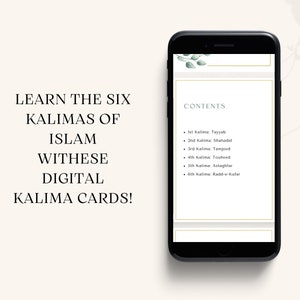 Kalima Flashcards, Digital Kalma Cards, the Six Kalimas, Kalima of ...