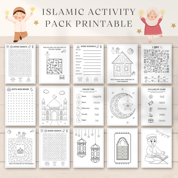 Kids Muslim Worksheet - Etsy UK