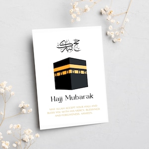 Hajj Mubarak Card Printable, Hajj Mubarak Card, Hajj Mubarak, Hajj ...
