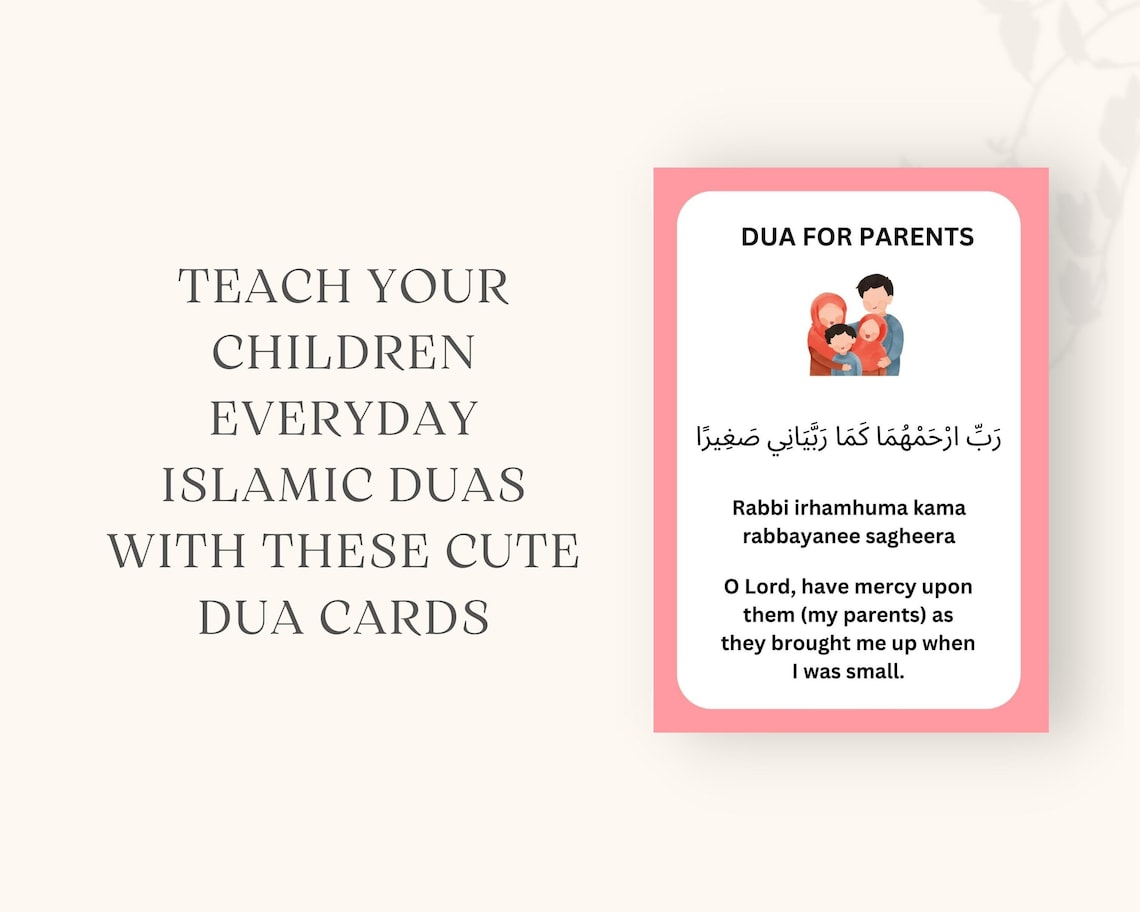 Kids Dua Cards Islamic Kids Printables Duas for Kids - Etsy UK