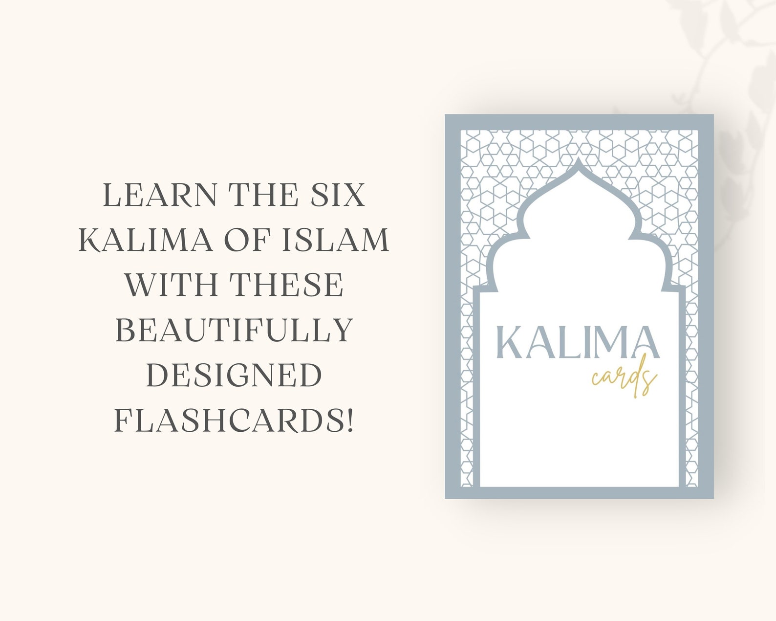 Kalima Flashcards the Six Kalimas Kalima of Islam Kalima - Etsy UK