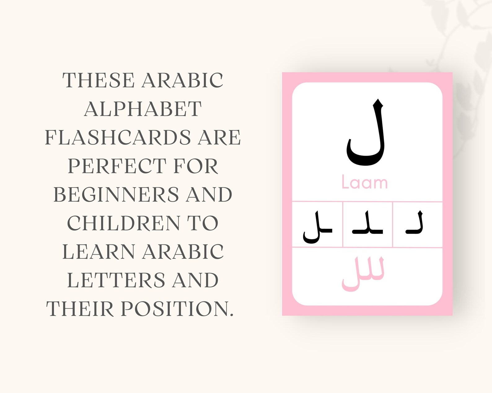 Arabic Alphabet Positions Arabic Letters Letter Position - Etsy Canada