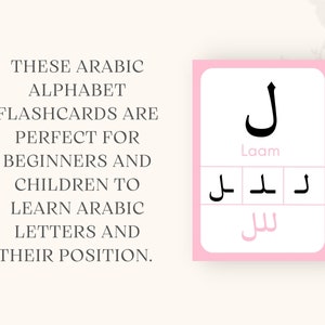 Arabic Alphabet Positions Arabic Letters Letter Position - Etsy Canada