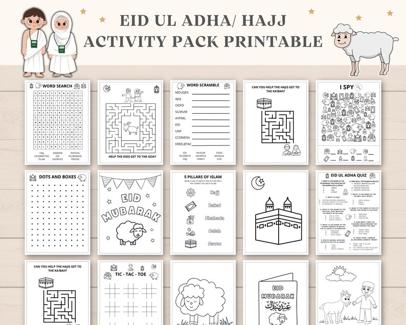 Eid Ul Adha Activity Eid Activity Printable Hajj Kids - Etsy