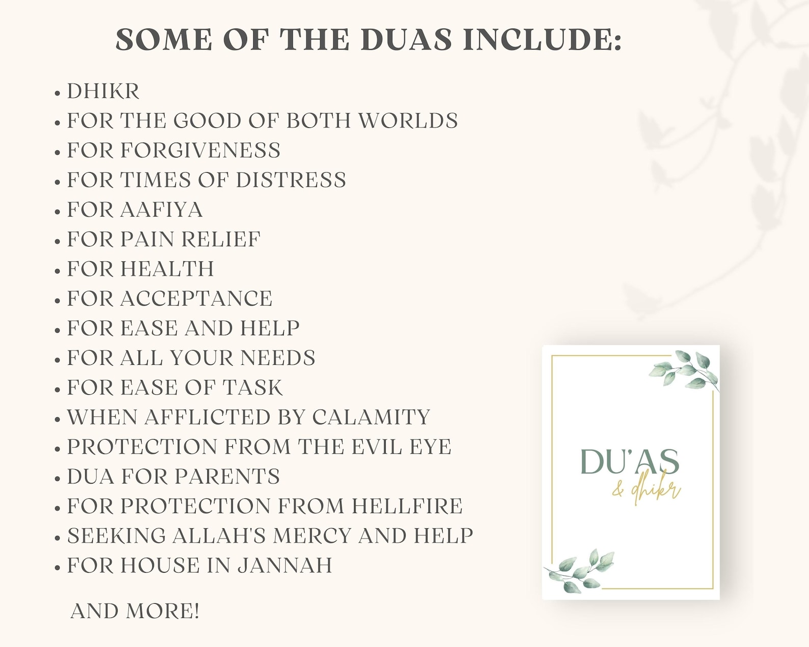 Dua Cards Printable Duas Dhikr Daily Duas Islamic Duas - Etsy UK