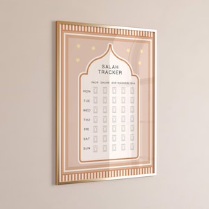 Salah Tracker Printable, Daily Salah Tracker, Salah Chart, Prayer Chart ...