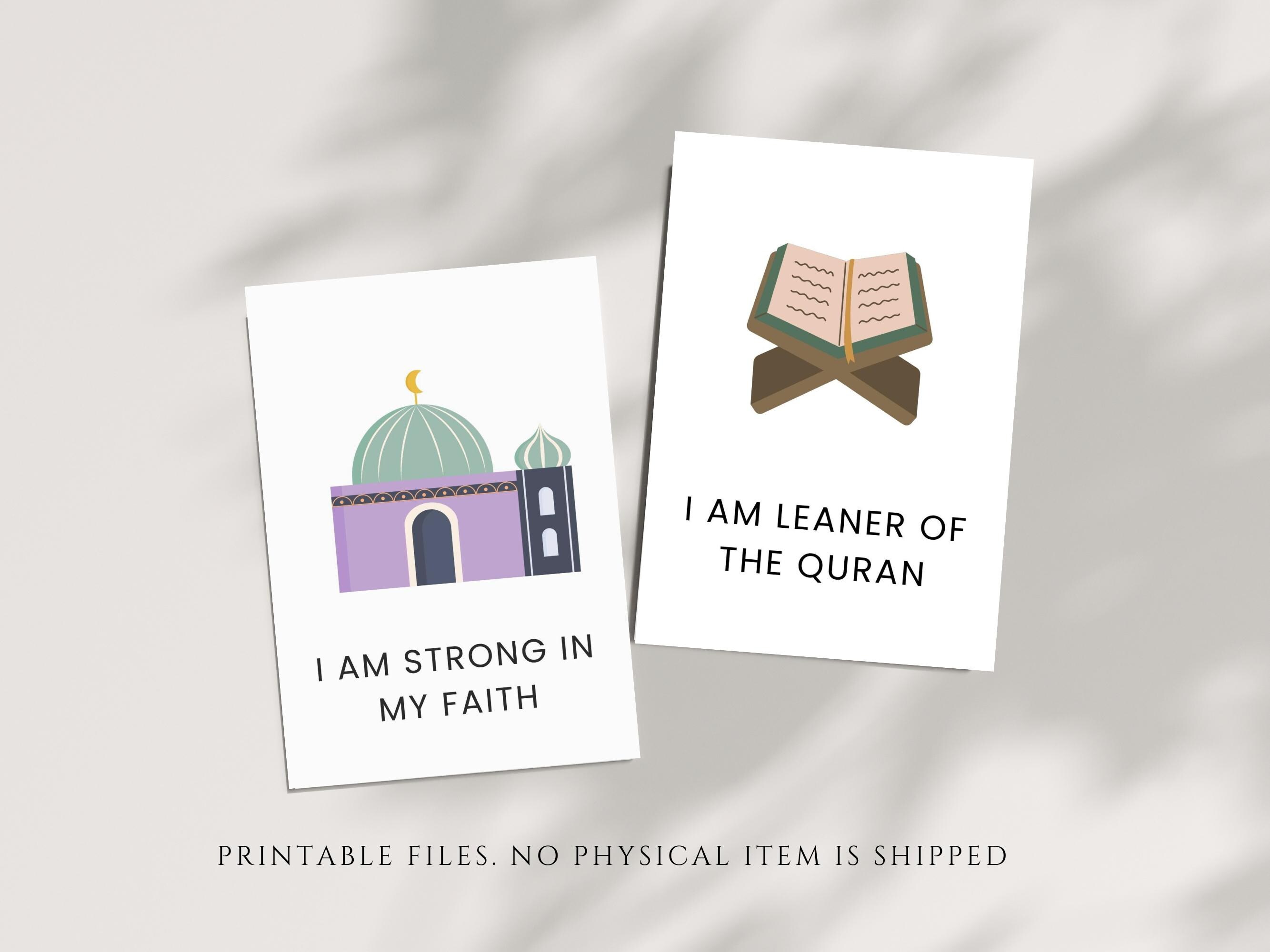 Islamic Affirmations Cards for Kids, Muslim Affirmations, Muslim Kids ...