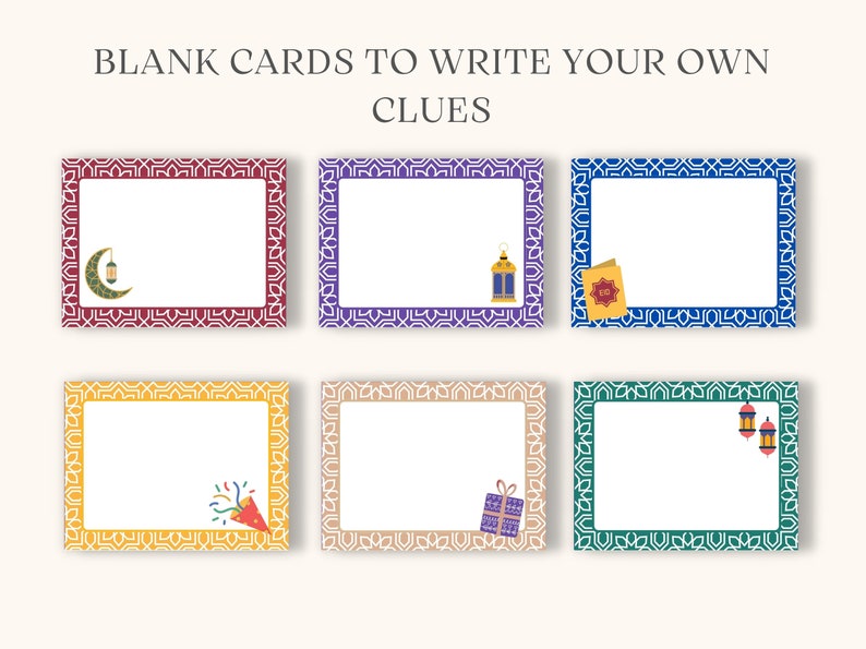 Eid Scavenger Hunt Printable, Indoor Treasure Hunt, Eid Gifts, Eid ...