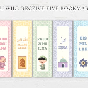Islamic Kids Bookmarks, Printable Bookmarks, Muslim Bookmarks, Islamic ...