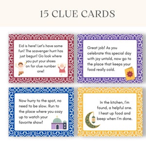 Eid Scavenger Hunt Printable, Indoor Treasure Hunt, Eid Gifts, Eid ...