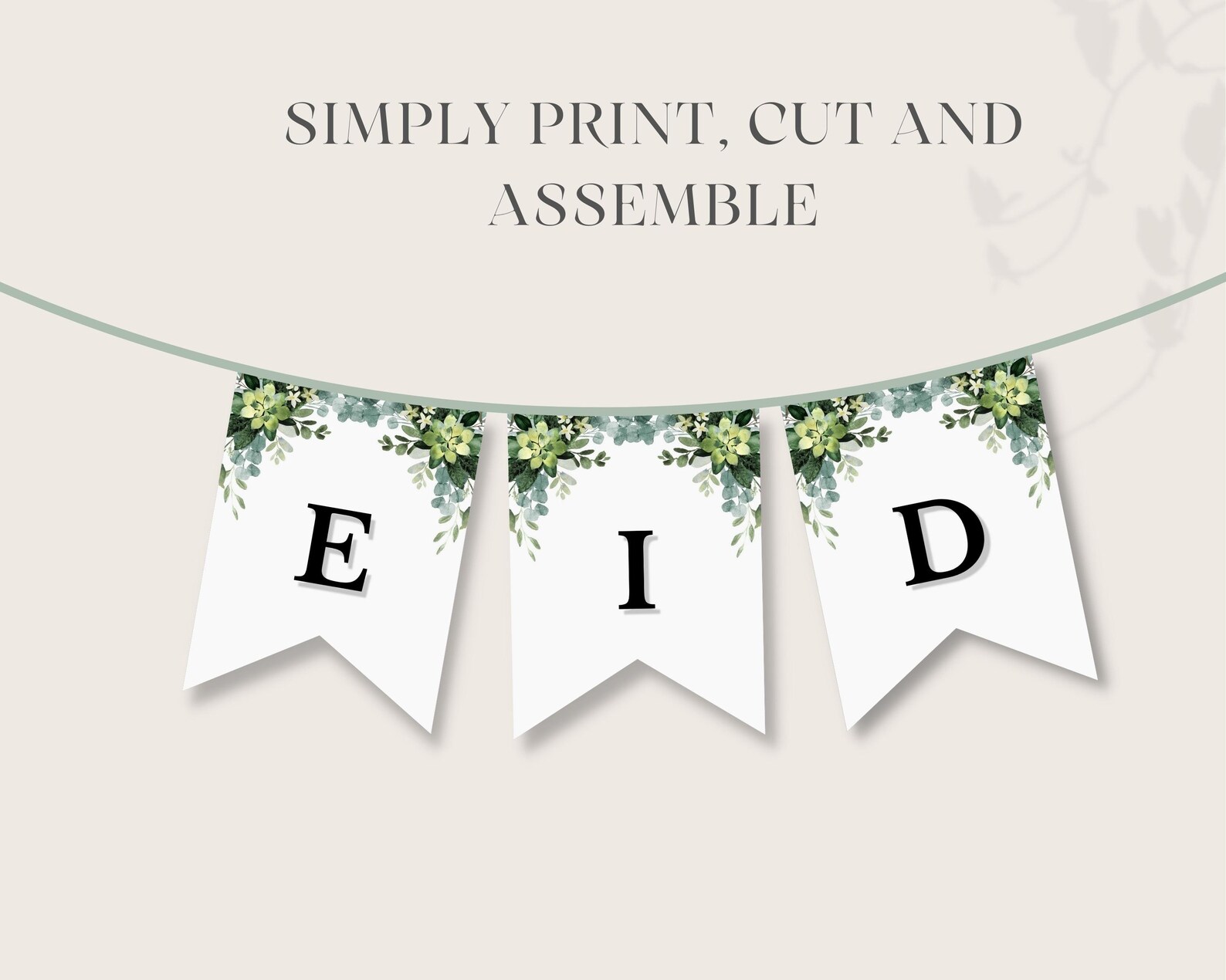 Eid Banner Printable Eid Mubarak Banner Eid Decoration Eid - Etsy