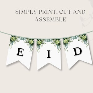 Eid Banner Printable, Eid Mubarak Banner, Eid Decoration, Eid ...