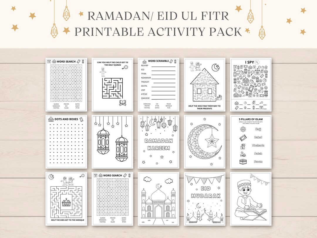 Ramadan Activity Printable, Eid Activities, Ramadan Activity Book ...