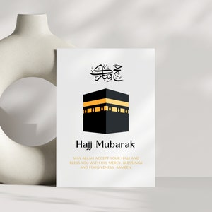 Hajj Mubarak Card Printable, Hajj Mubarak Card, Hajj Mubarak, Hajj ...