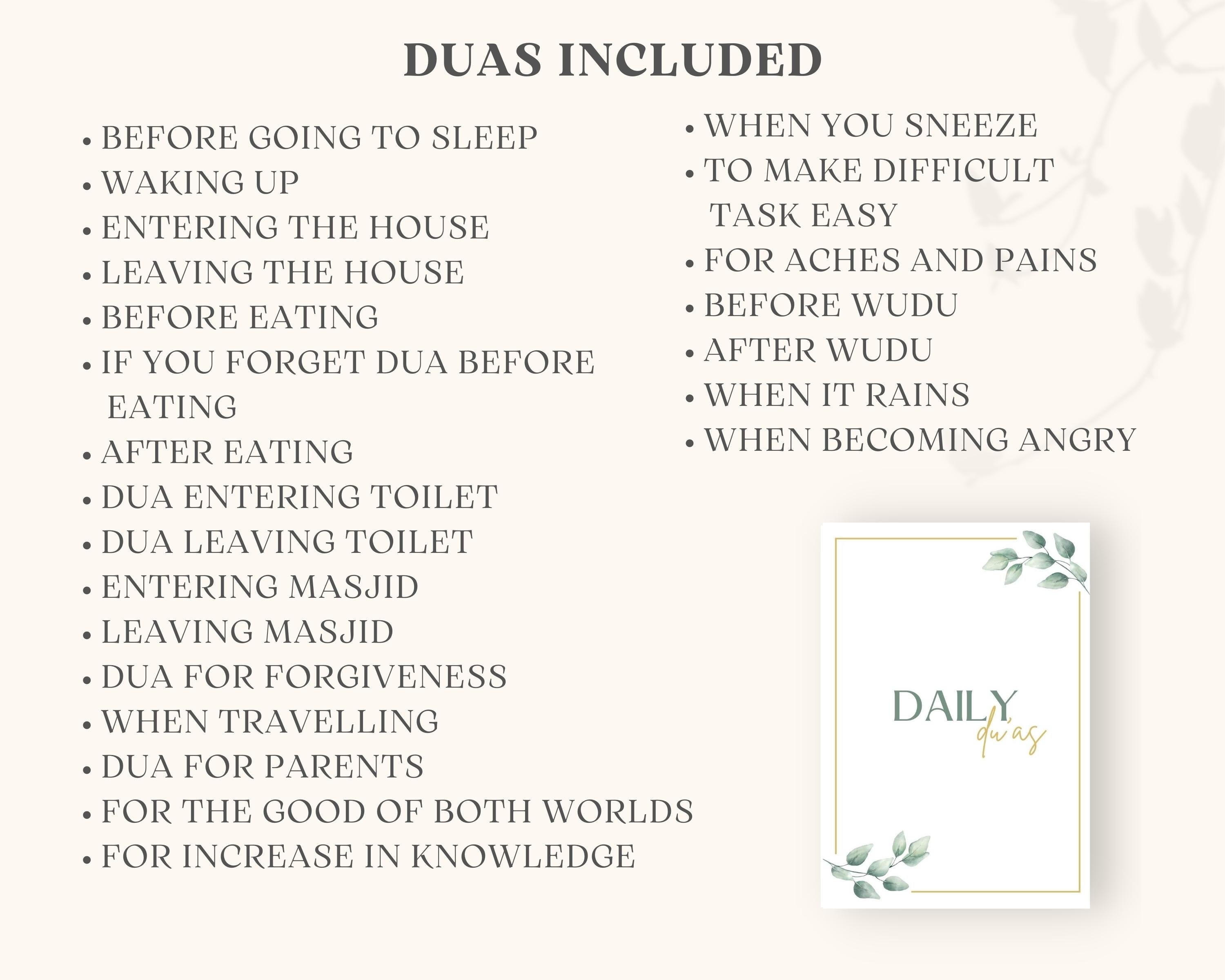 Dua Cards Printable Daily Duas Islamic Duas Dua Book - Etsy