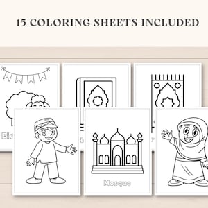 Islamic Coloring Pages, Easy Kids Coloring Printable, Ramadan Coloring ...