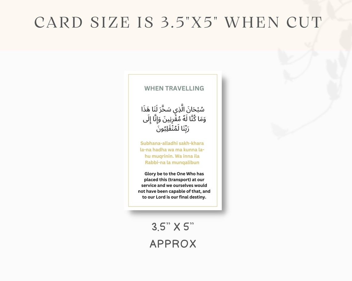 Dua Cards Printable Daily Duas Islamic Duas Dua Book - Etsy