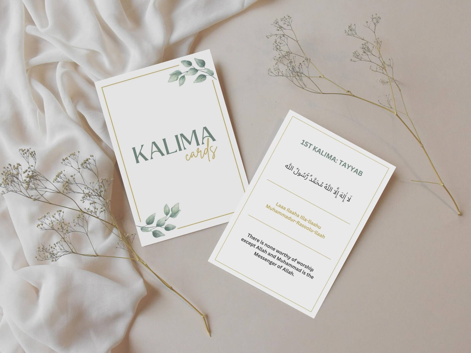 Kalmah Flashcards Printable, the Six Kalmahs, Kalmah of Islam, Kalimah ...