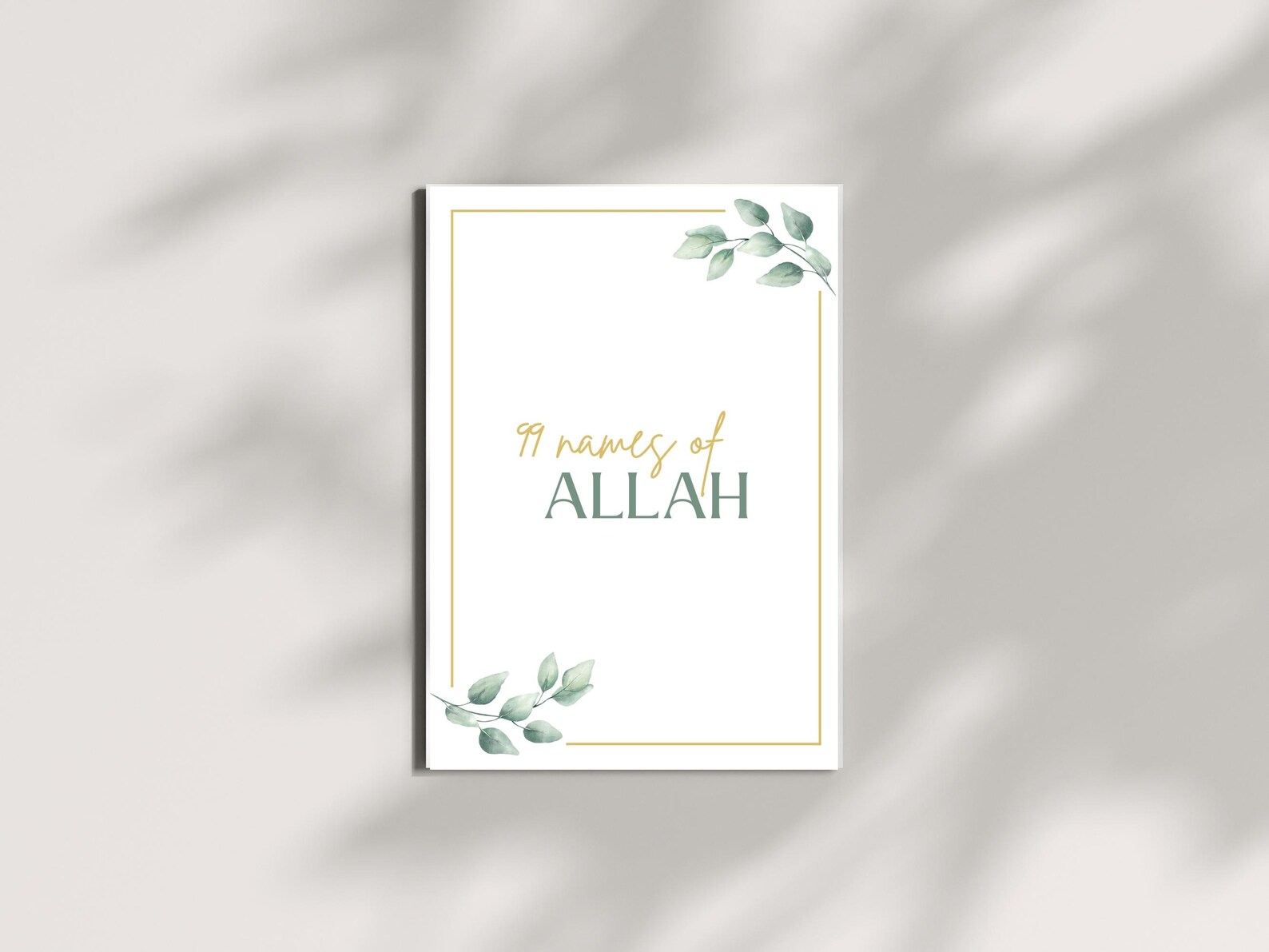 99 Names of Allah Cards, 99 Names of Allah, Asma Ul Husna, Muslim Gift ...