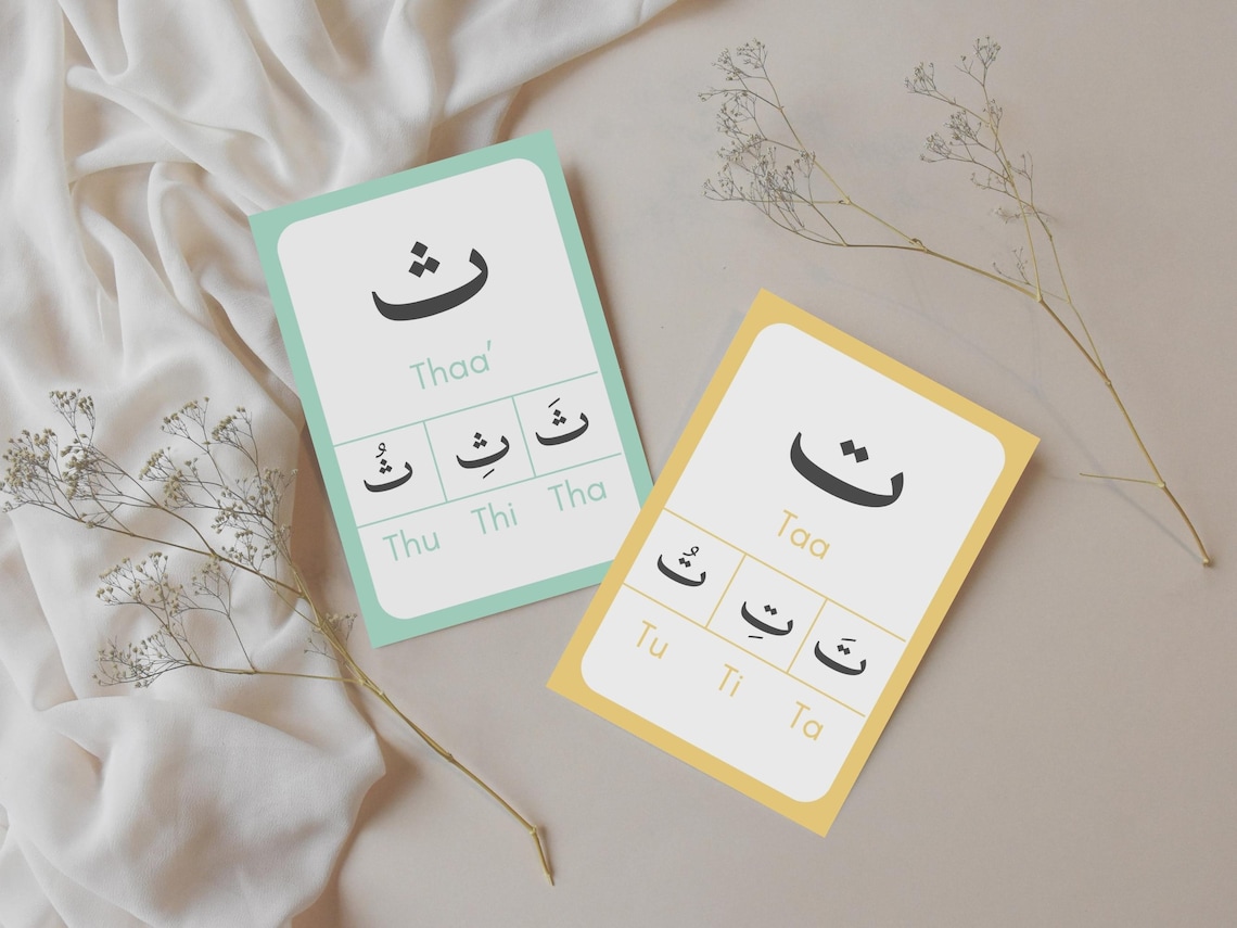 Arabic Alphabet Vowel Flashcards, Arabic Alphabet Pronunciation, Arabic ...