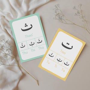 Arabic Alphabet Vowel Flashcards, Arabic Alphabet Pronunciation, Arabic ...