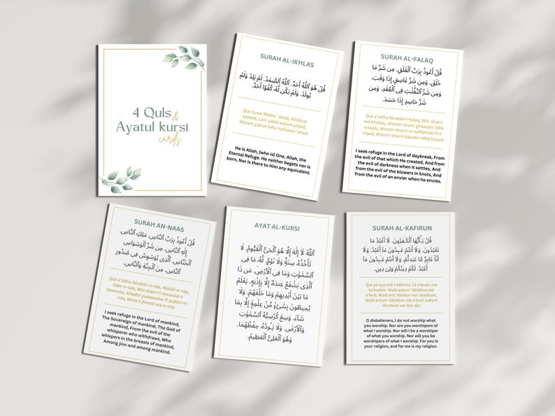 Islamic Flashcards Bundle, Islamic Duas, Dua Cards, Dhikr Cards, Kalima ...