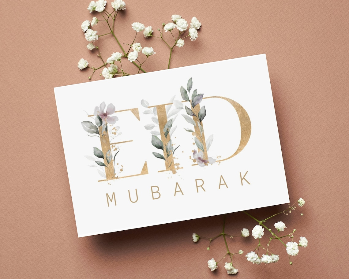 Eid Card Printable Eid Card Digital Eid Greeting Card Happy - Etsy México