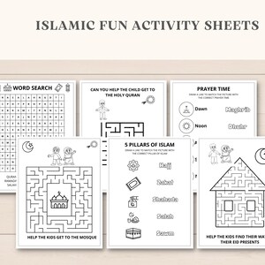 Islamic Activity Book Printable, Islamic Activities Printable, Islamic ...