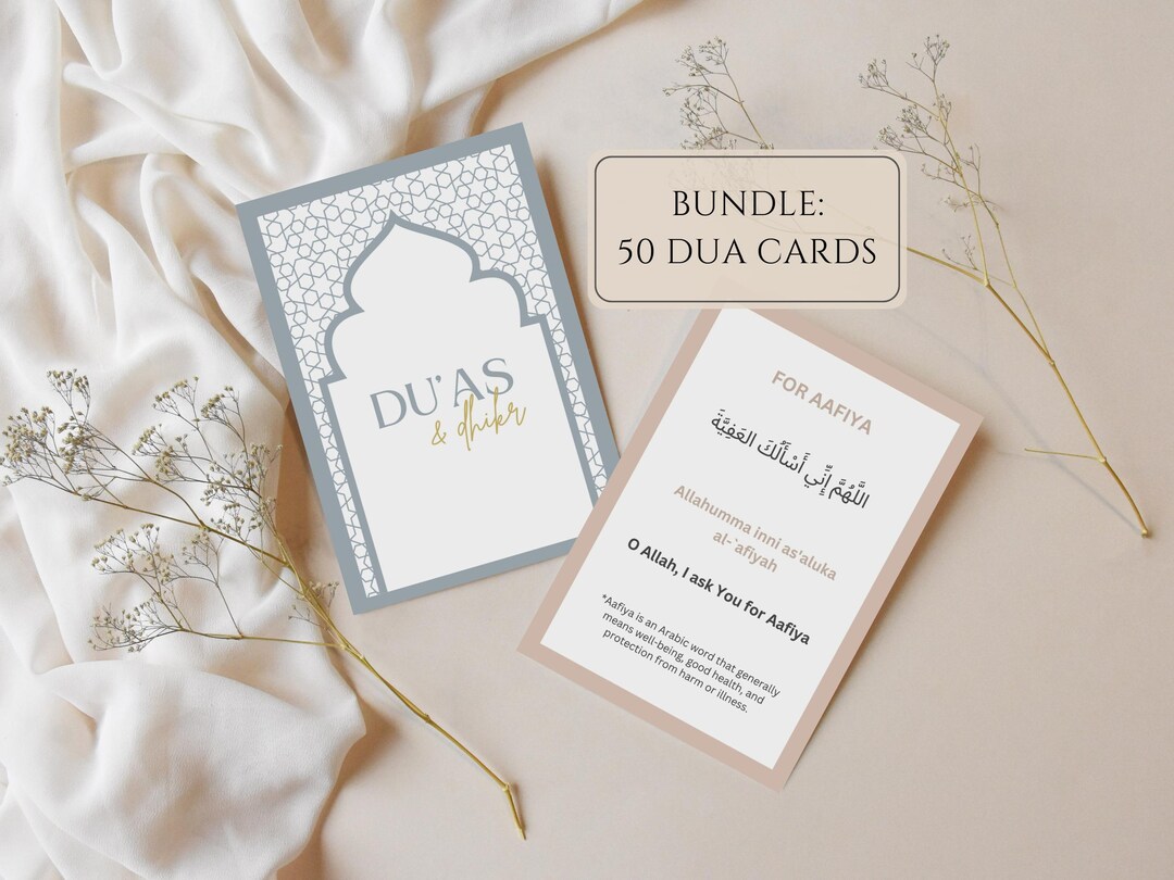 Dua Cards Bundle, Islamic Duas, Dua Cards Printable, Dua Book, Duas PDF ...