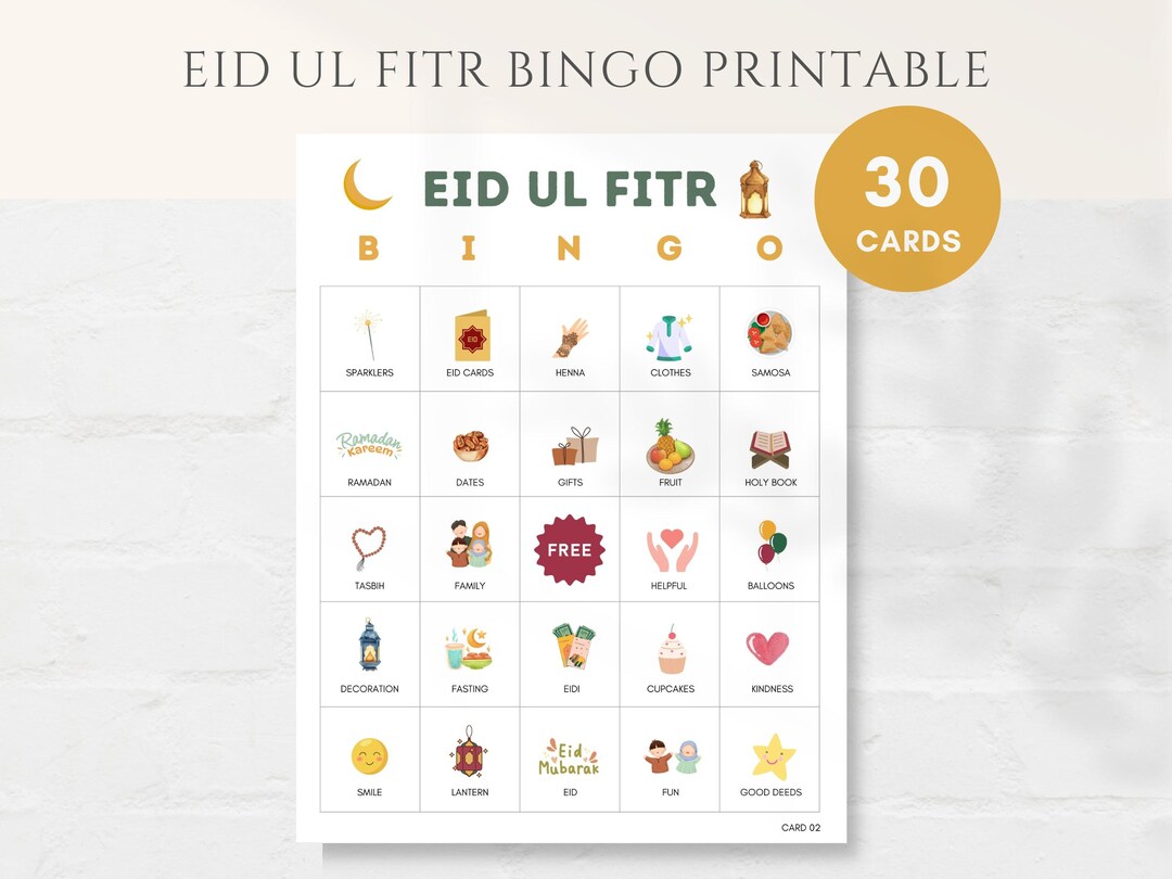 Eid Bingo, Eid Ul Fitr Bingo, Eid Mubarak, Eid Games, Eid Activity, Eid ...