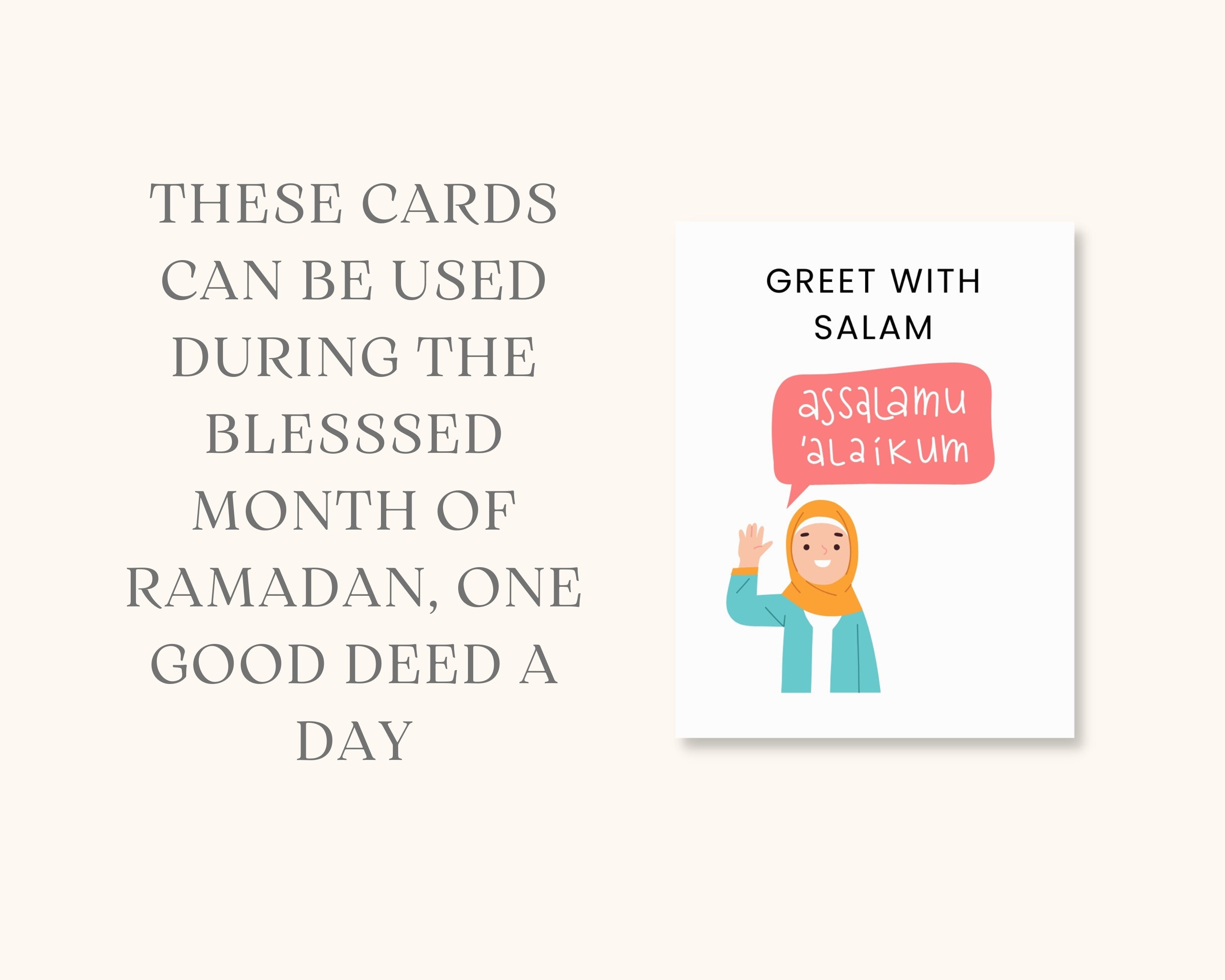 Good Deeds Cards Printable Ramadan Cards Ramadan Advent - Etsy