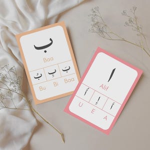 Arabic Alphabet Vowel Flashcards, Arabic Alphabet Pronunciation, Arabic ...