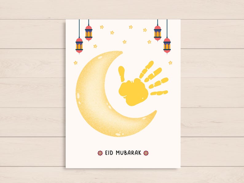 Eid Handprint, Eid Activity, Eid Craft, Eid Kids Printable, Eid Decor ...
