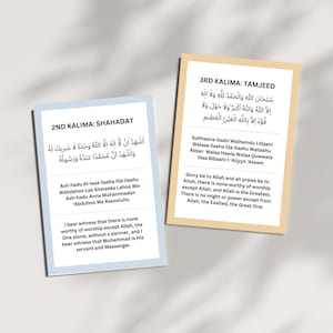 Kalima Flashcards, the Six Kalimas, Kalima of Islam, Kalima Flashcard ...