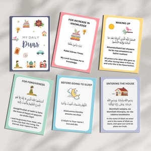 Kids Dua Cards, Islamic Kids Printables, Duas for Kids, Children Dua ...