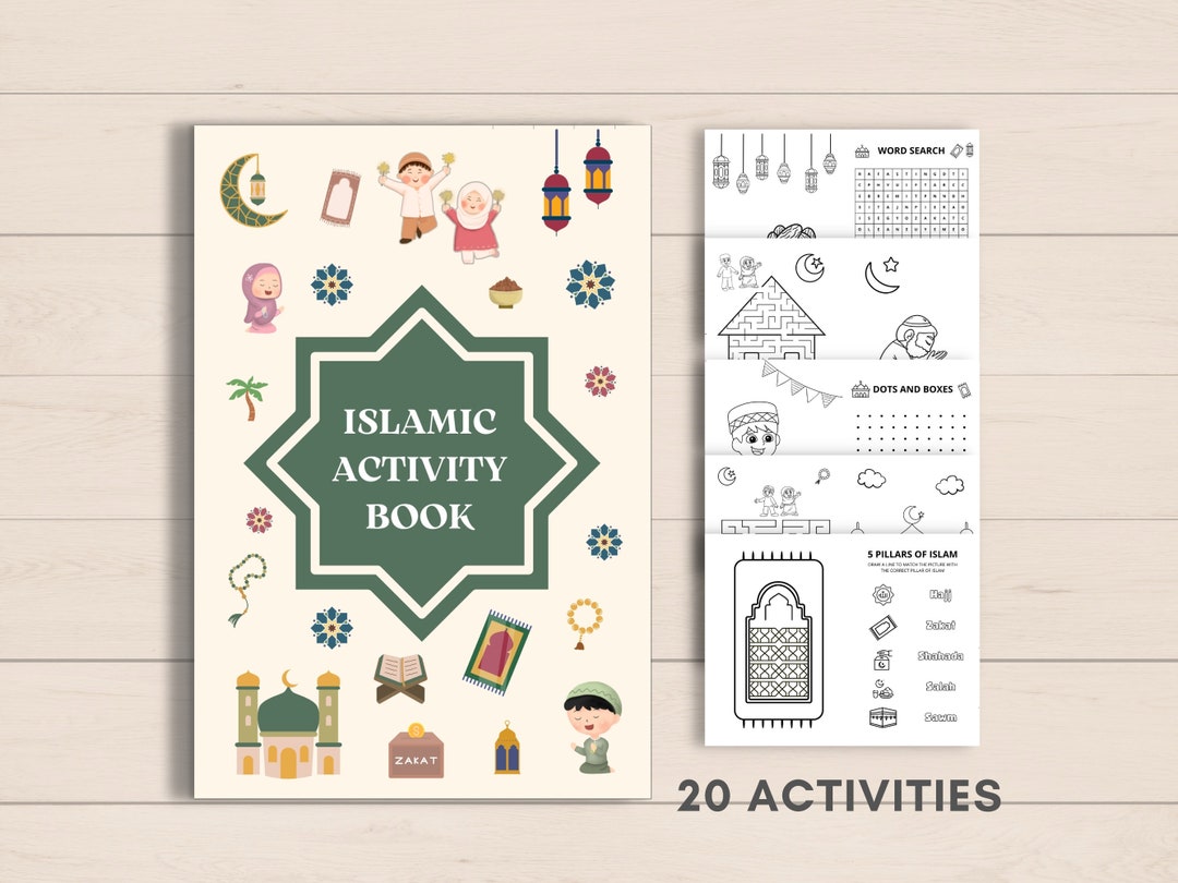 Islamic Activity Book Printable, Islamic Activities Printable, Islamic ...