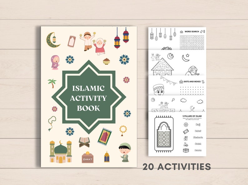 Islamic Activity Book Printable, Islamic Activities Printable, Islamic ...