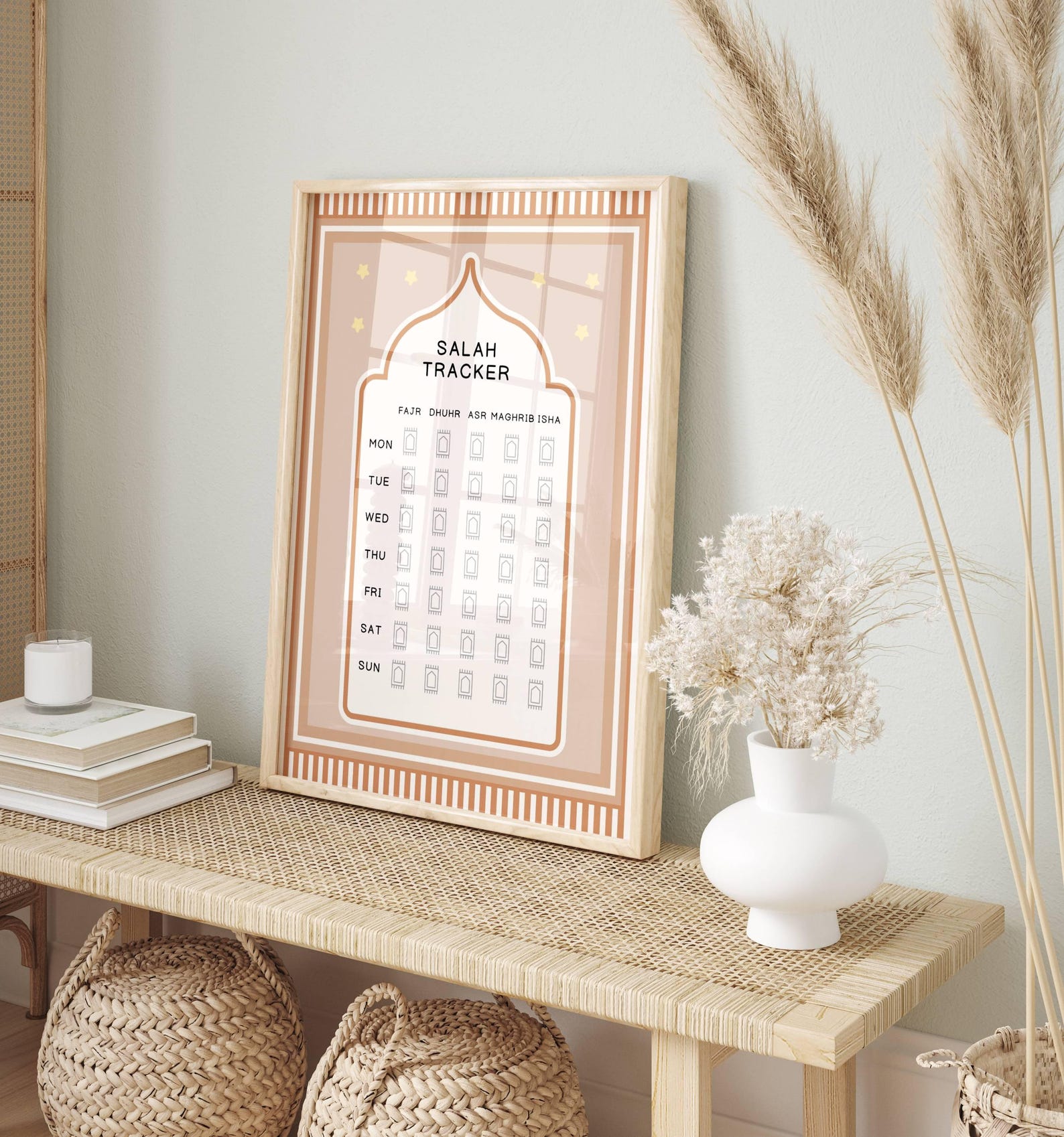 Salah Tracker Printable, Daily Salah Tracker, Salah Chart, Prayer Chart ...