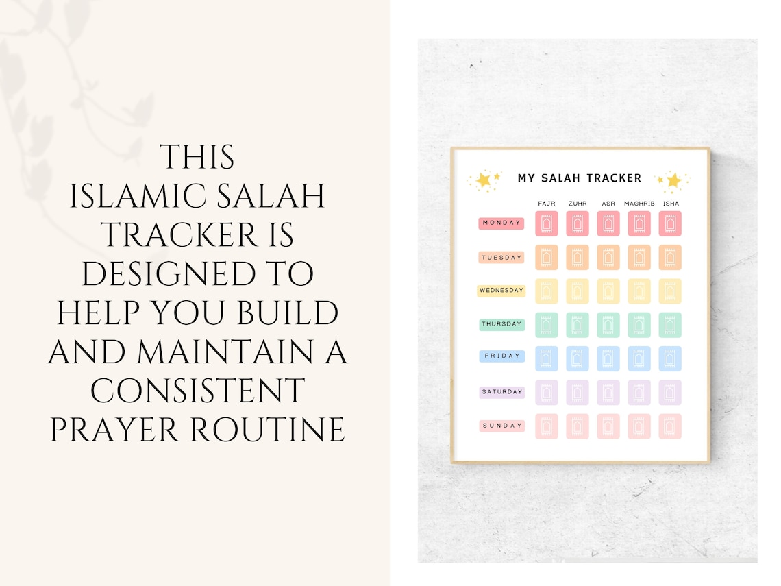 Islamic Salah Tracker Prayer Tracker Salah Tracker - Etsy Australia