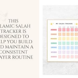 Islamic Salah Tracker, Prayer Tracker, Salah Tracker Printable, Daily ...